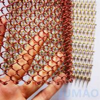 China Diamond Hole Metal Mesh Curtain 1.2mm Wire Thickness - 12m Max Length Spiral Space Divider for Commercial Use for sale