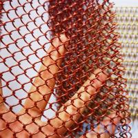 China Diamond Hole Metal Mesh Curtain 1.2mm Wire Thickness - 12m Max Length Spiral Space Divider for Commercial Use for sale