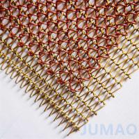 China Diamond Hole Metal Mesh Curtain 1.2mm Wire Thickness - 12m Max Length Spiral Space Divider for Commercial Use for sale