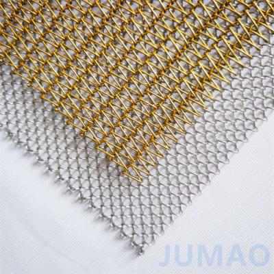China JUMAO Spiral Metal Mesh Curtains 6mm-20mm Diamond Hole for Home Decoration for sale