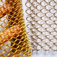 China JUMAO Stainless Steel Mesh Curtain 6mm-30mm Holes Unlimited Width Spiral Drapery for sale