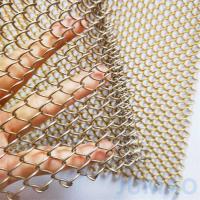 China JUMAO Stainless Steel Mesh Curtain 6mm-30mm Holes Unlimited Width Spiral Drapery for sale