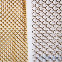 China JUMAO Stainless Steel Mesh Curtain 6mm-30mm Holes Unlimited Width Spiral Drapery for sale
