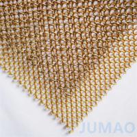 China JUMAO Stainless Steel Mesh Curtain 6mm-30mm Holes Unlimited Width Spiral Drapery for sale