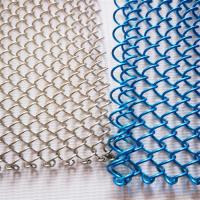 China Stainless Steel Diamond Mesh Curtain 6mm-20mm Hole for Architectural Facade for sale