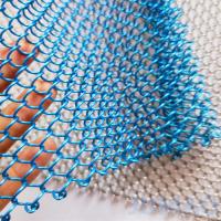 China Stainless Steel Diamond Mesh Curtain 6mm-20mm Hole for Architectural Facade for sale