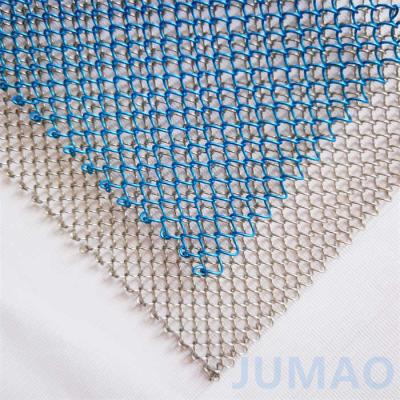 China Stainless Steel Diamond Mesh Curtain 6mm-20mm Hole for Architectural Facade for sale