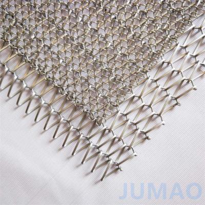 China JUMAO JM-MM899 Metal Mesh Curtain with 6-20mm Diamond Perforations, 12m Max Length & Unlimited Width Customization for sale
