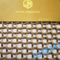 China 10mm Aperture Crimped Weave Decorative Brass Mesh 2x2 Open Size for sale