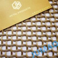 China 10mm Aperture Crimped Weave Decorative Brass Mesh 2x2 Open Size for sale