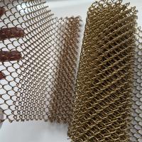 China Long Lasting Shiny Green Metal Mesh Curtains With Galvanized Finish Type for sale