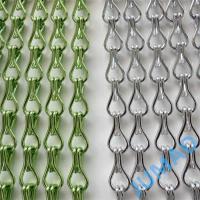 China Restaurants Design Anodised Metal Chain Link Curtains 9x16mm for sale
