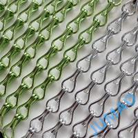 China Restaurants Design Anodised Metal Chain Link Curtains 9x16mm for sale