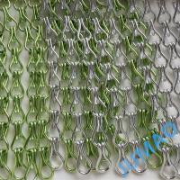 China Restaurants Design Anodised Metal Chain Link Curtains 9x16mm for sale