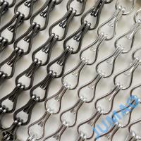 China JUMAO 12mm x 24mm Metal Chain Link Curtains Anodised Al-alloy for Restaurant Space Divider for sale