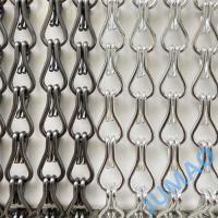 China JUMAO 12mm x 24mm Metal Chain Link Curtains Anodised Al-alloy for Restaurant Space Divider for sale