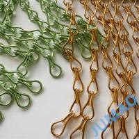 China Customizable Metal Chain Link Curtains 9mm x 16mm Curved Andulated Space Divider for sale
