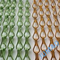 China Customizable Metal Chain Link Curtains 9mm x 16mm Curved Andulated Space Divider for sale