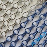 China Space Divider Metal Chain Link Curtains Fly Screen Curved Andulated for sale