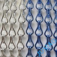 China Space Divider Metal Chain Link Curtains Fly Screen Curved Andulated for sale