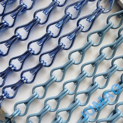 China Brass Aluminum Metal Chain Link Curtains 10x22mm Hook Size | Custom Space Dividers & Fly Screens for sale