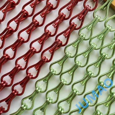 China JUMAO 10x22mm Metal Chain Link Curtains - Aluminum Alloy Mesh Space Dividers with Fireproof & Rust-Resistant Properties for sale