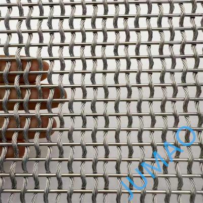 China Stainless Steel Woven Decorative Mesh for Building Facades 1mm Wire Rope and Rod for sale