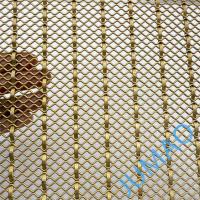 China Golden Coated Decorative Wire Mesh Small Opening Rate Special Hole Design 1x3m Panel for sale
