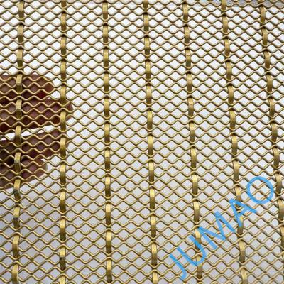 China Golden Coated Decorative Wire Mesh Small Opening Rate Special Hole Design 1x3m Panel for sale