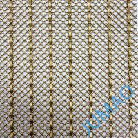 China Golden Coated Decorative Wire Mesh Small Opening Rate Special Hole Design 1x3m Panel for sale