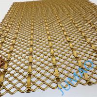 China Golden Coated Decorative Wire Mesh Small Opening Rate Special Hole Design 1x3m Panel for sale