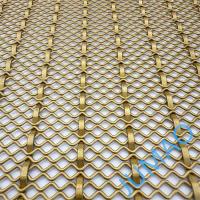 China Golden Coated Decorative Wire Mesh Small Opening Rate Special Hole Design 1x3m Panel for sale
