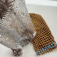 China JUMAO Metal Sequin Curtains 10mm Round Sequins Reflective Silver Gold 100cm x 200cm Lightweight Mesh for sale