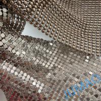 China JUMAO Aluminum Sequin Curtain 100cm x 200cm Metallic Mesh Drape for Wedding Backdrop Stage Decoration for sale