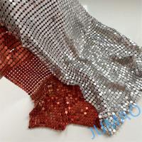 China JUMAO Aluminum Sequin Curtain 1x2m Metal Scale Mesh Drape for Event Backdrop Wedding Party Decoration for sale