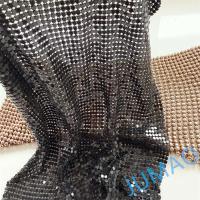 China Decorative Golden Metal Sequin Curtain 4x6 ft Wall Cover Wedding Background Aluminum 3mm Flake for sale