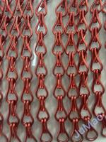 China Golden Finish Aluminum Chain Link Curtains 1.5-2.0mm Wire Diameter for Space Division & Architectural Design for sale