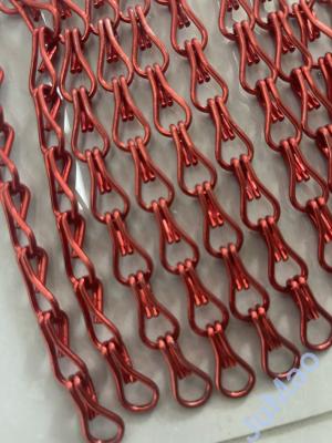China Golden Finish Aluminum Chain Link Curtains 1.5-2.0mm Wire Diameter for Space Division & Architectural Design for sale