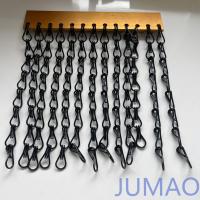 China Commercial Orange Chain Link Fly Curtain - 7m Height × 50m Width Aluminum Alloy with 1.5-2.0mm Wire Diameter for sale