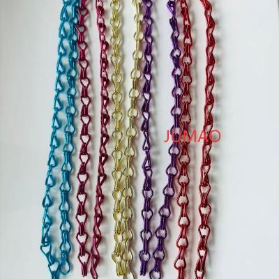China Electroplated Aluminum Chain Link Curtains 10mm Link Width 2.5 Kg Decorative Metal Screens for sale