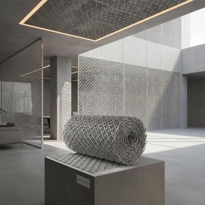 China JUMAO Architectural Mesh Panel 0.5-5mm Wire for Facade Cladding and Metal Mesh Divider for sale