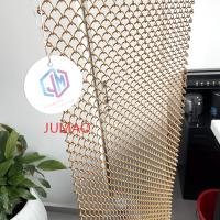 China Spiral Decorative Metal Mesh Indoor Architectural Woven Mesh 1.5mm Wire 12mm Hole for sale