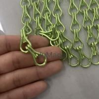 China Brass Finish Metal Chain Link Curtain 25mm Chain Link Length Aluminum Chains for Commercial Use for sale