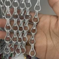 China Aluminum Chain Link Curtains Ceiling Mounted Partition 1.5mm x 9mm x 24mm for Industrial Commercial Spaces for sale