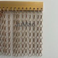 China Aluminum Chain Link Curtains Ceiling Mounted Partition 1.5mm x 9mm x 24mm for Industrial Commercial Spaces for sale