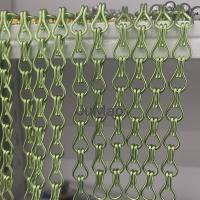 China Brass Finish Metal Chain Link Curtain 25mm Chain Link Length Aluminum Chains for Commercial Use for sale