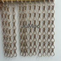 China Aluminum Chain Link Curtains Ceiling Mounted Partition 1.5mm x 9mm x 24mm for Industrial Commercial Spaces for sale