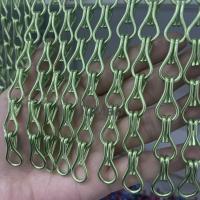 China Brass Finish Metal Chain Link Curtain 25mm Chain Link Length Aluminum Chains for Commercial Use for sale