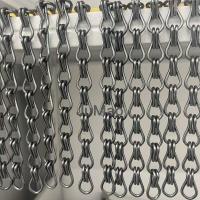 China Aluminum Chain Link Curtains 25mm Chain Length Temperature Resistance -40C to 200C for sale