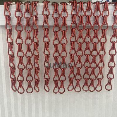 China Aluminum Chain Link Curtains 10mm x 22mm Customizable Decorative Screens for Commercial Industrial Use for sale
